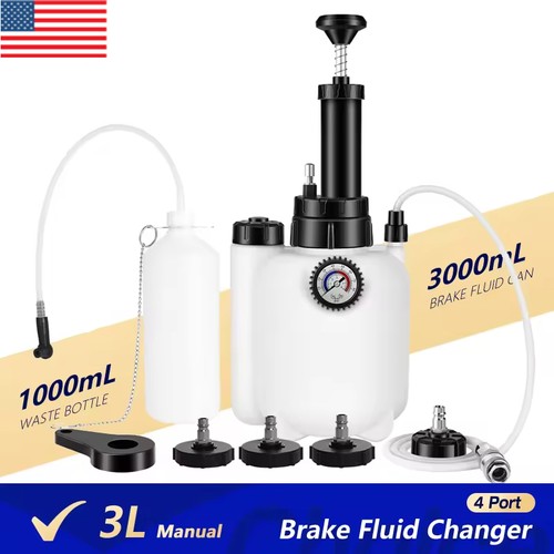 3L Car Pneumatic Brake Fluid Bleeder Kit Air Extractor Pump Oil ...