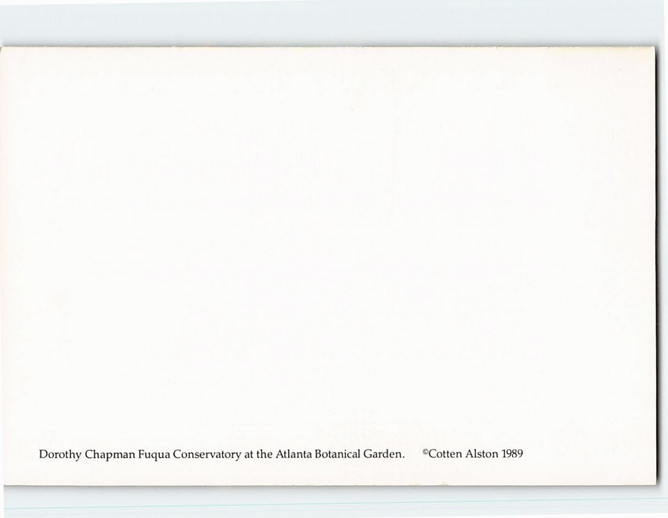 Postcard Dorothy Chapman Fuqua Conservatory Atlanta Botanical Garden ...