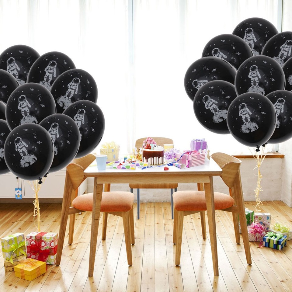 10 PCS Outer Space Party Balloon Theme Balloons Birthday Decoration ...