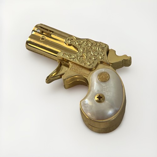 Modern Angel Mascot Butane Gun Lighter Gold Pearl Grip Japan Pistol | eBay