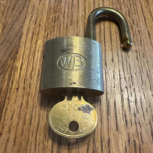 One Vintage WB Wilson Bohannon Brass Padlock Lock W/Key #32056. (16) | eBay
