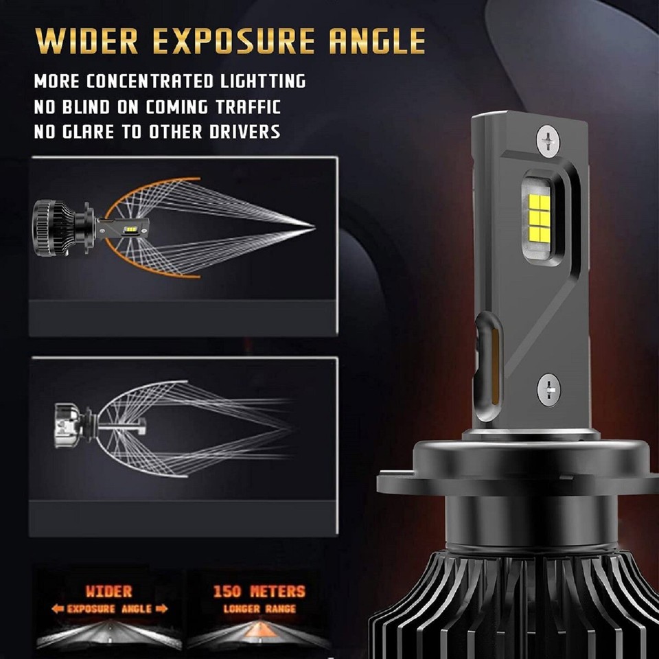 Vland D2S D2C D2R D2H LED Headlight Bulbs 6000K/set High low beam Super ...