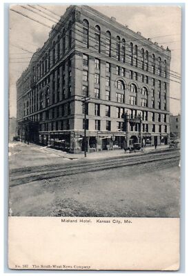 Kansas City Missouri MO Postcard Midland Hotel Building Exterior ...