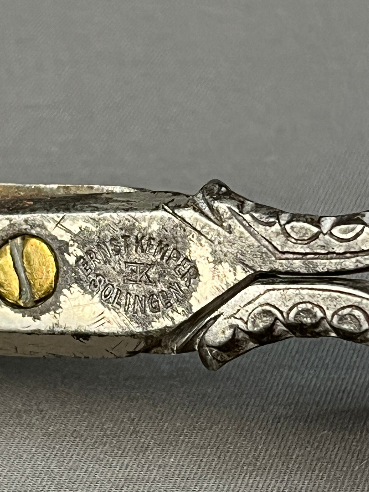 19th Century German Solingen Scissors WILHELM II & VICTORIA Cameos c ...