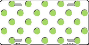Lime Green Polka Dots White Metal Novelty License Plate Tag LP2212 | eBay