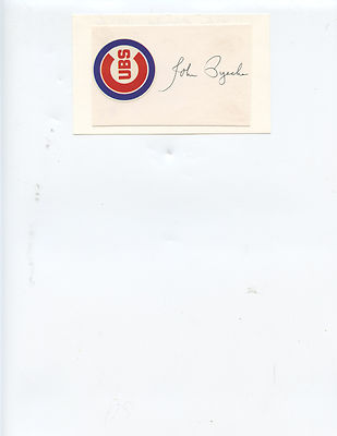 1954 CHICAGO CUBS PITCHER "JOHN PYECHA" SIGNED INDEX CARD (PLAYED IN ...