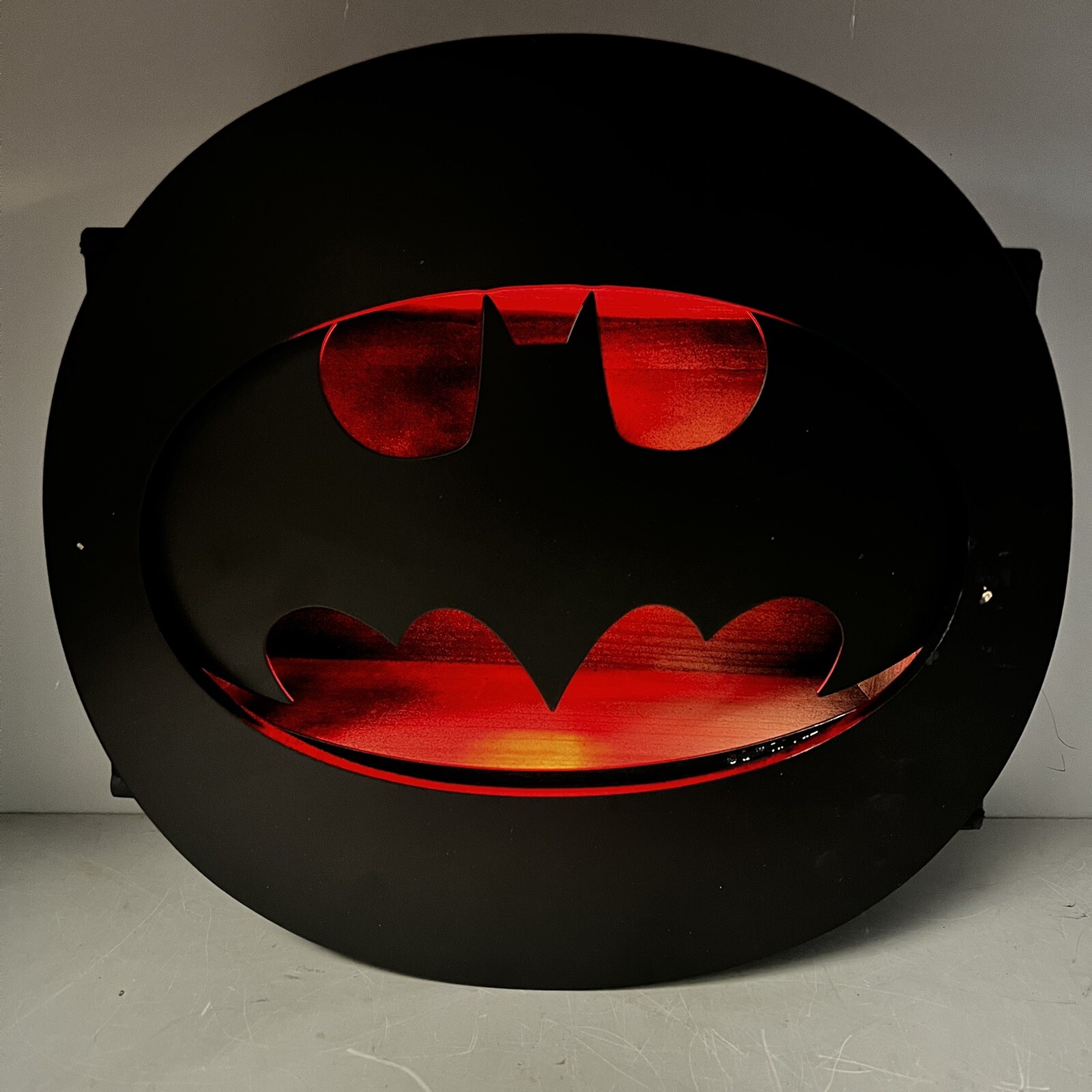 BATMAN Bat Light Handmade Beacon Symbol Logo Wooden Remote RGB Colors ...