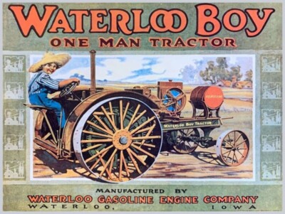 Waterloo Boy One Man Tractor, Waterloo Iowa New Metal Sign: 12x16 ...
