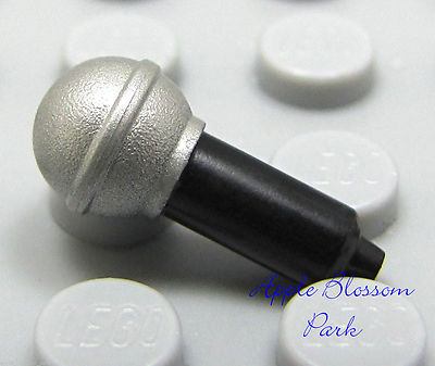 NEW Lego Band Minifig Music Utensil MICROPHONE Black w/Silver-Pearl ...