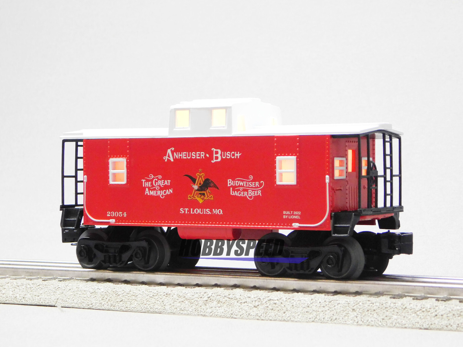 LIONEL ANHEUSER-BUSCH CABOOSE #23054 O GAUGE railroad train EOT 2223050 ...