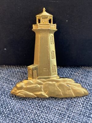 Vintage JJ Gold Tone Lighthouse Brooch Pin Jonette Jewelry | eBay