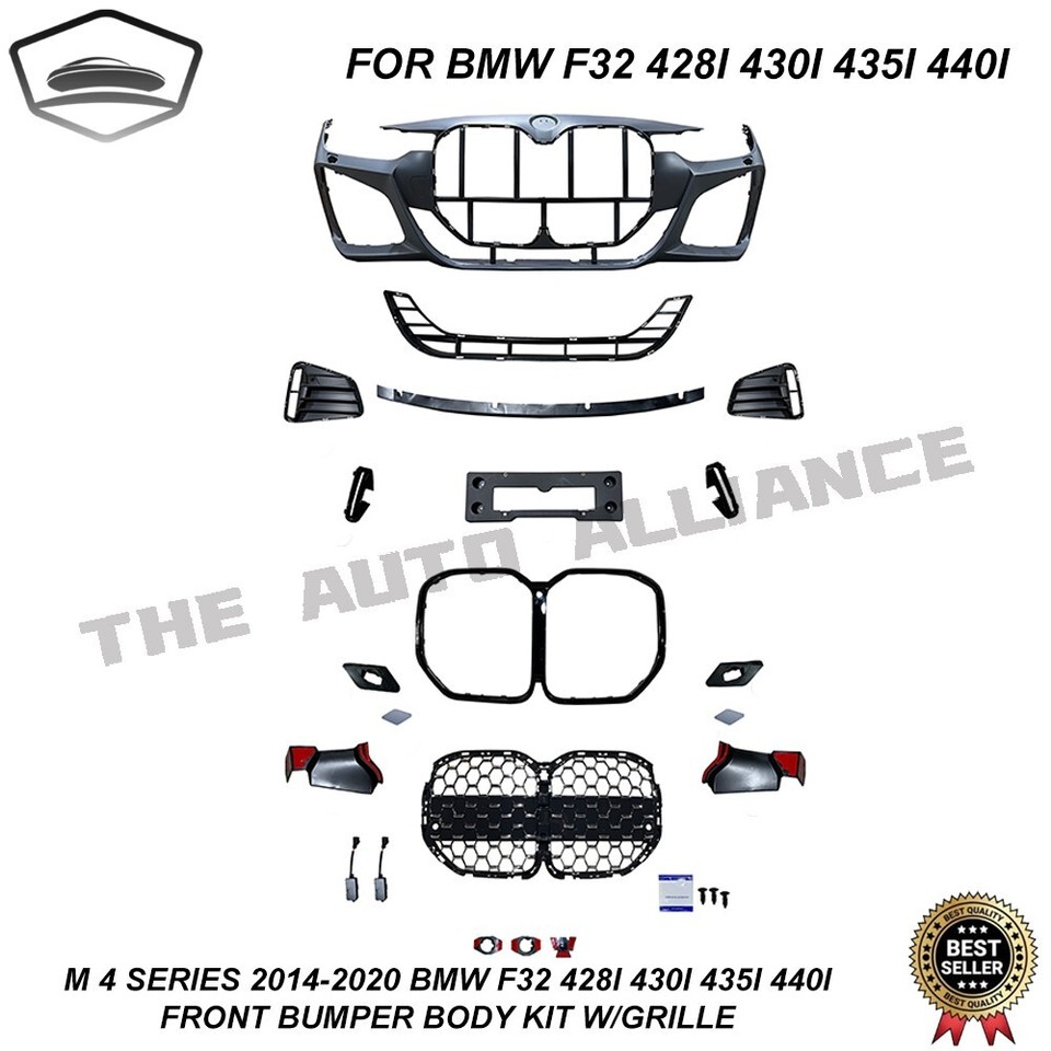 For Bmw 4 Series F32 F33 F36 2014-2019 M4 Style Front Bumper Body Kit ...