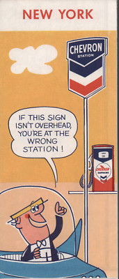 1960 Chevron Road Map: New York NOS | eBay