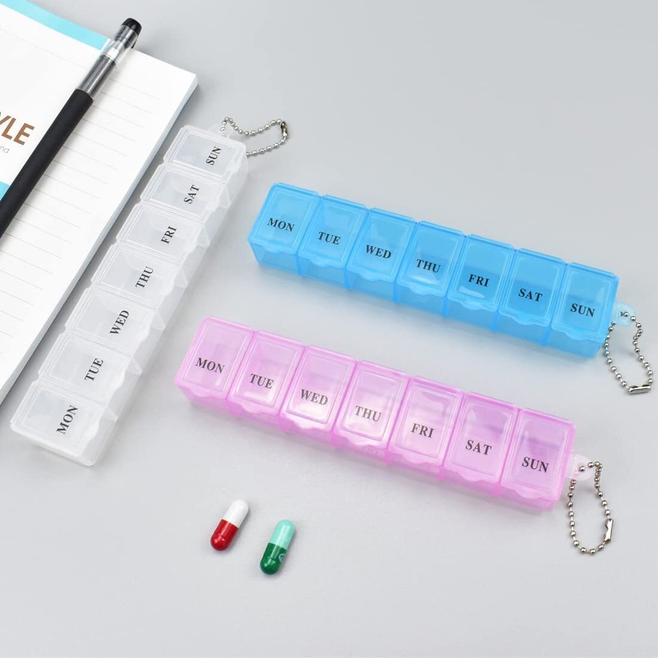 7 Day pill box holder tablet container organiser storage dispense Mini ...