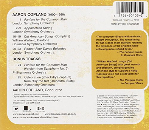 Copland Conducts Copland - Expanded Edition (Fanfare for the Common Man ...