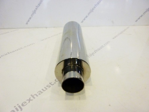 Universal 4" x 2" x 26" Exhaust Silencer Resonator Muffler Back Box S/S ...