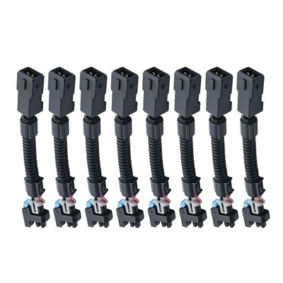 8pcs EV1 Injector Harness Pigtail Adapter for LS1 LS6 LQ4 LQ9 4.8 5.3 6 ...