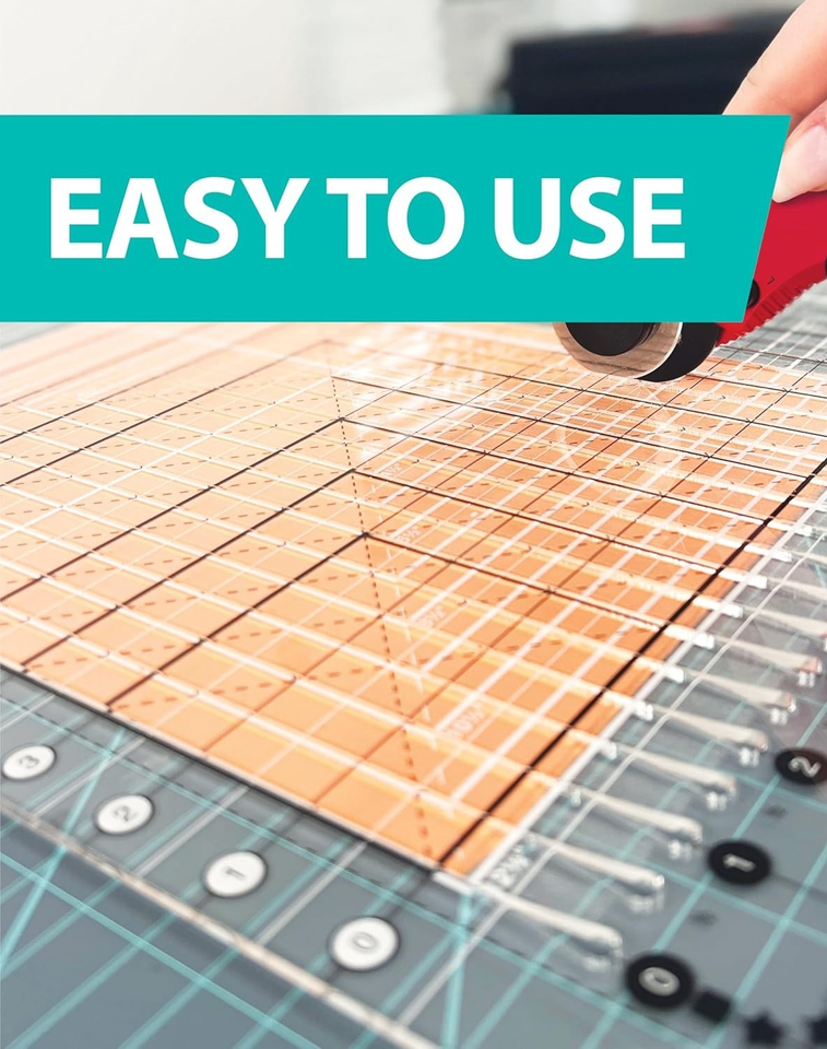 xl slotted quilting ruler 17 3/4 x 22 inch non slip acrylic fabric ...