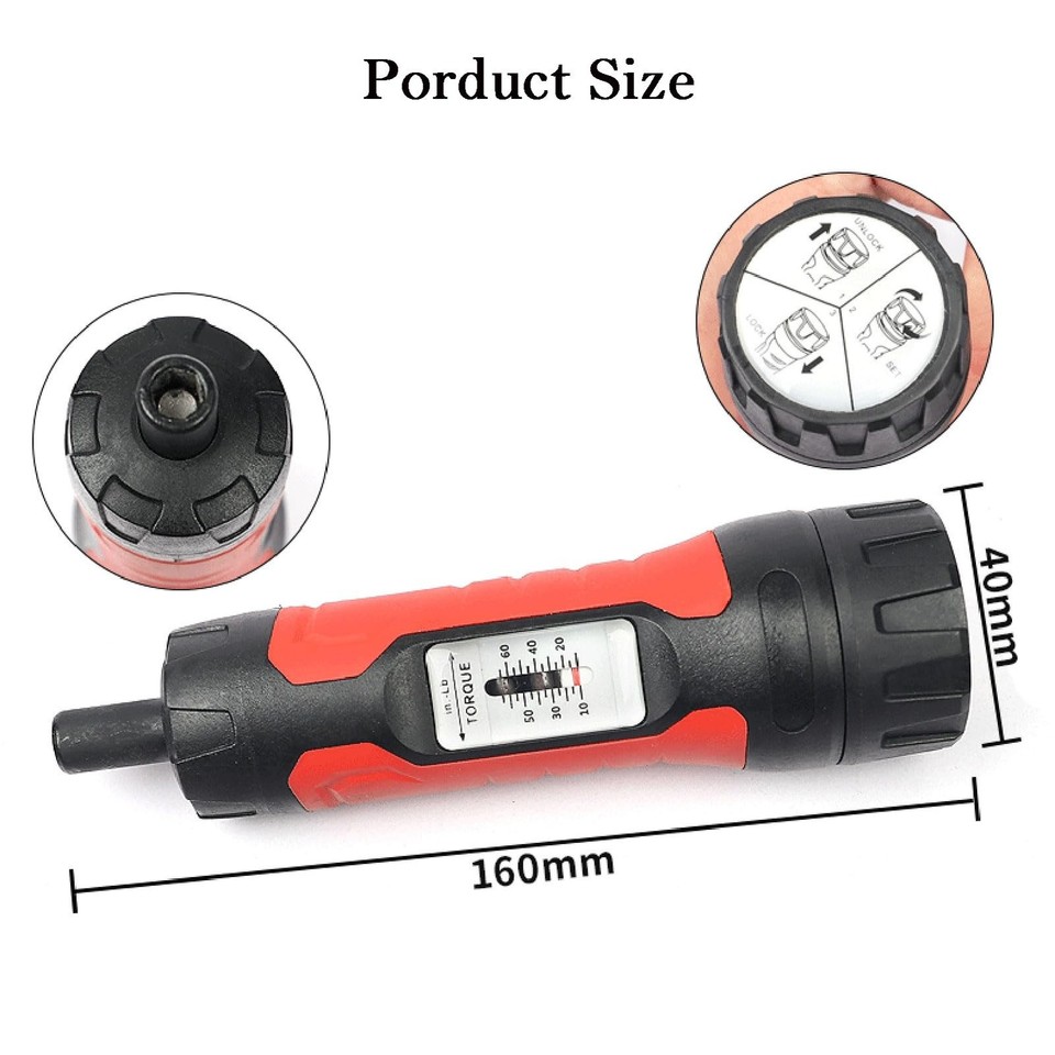 Torque Screwdriver, 10-65 Inch Pounds Torque Screwdriver Set for ...