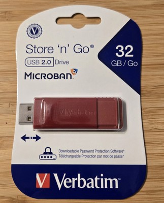 New Verbatim 32GB Store 'n' Go USB 2.0 Flash Drive 96806 - Red ...