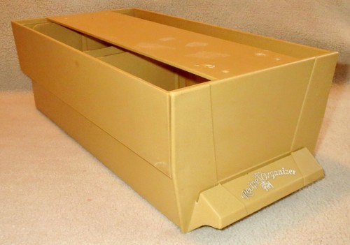 Vintage Under Cabinet Recipe Drawer Organizer - Gold Plastic - Used | eBay