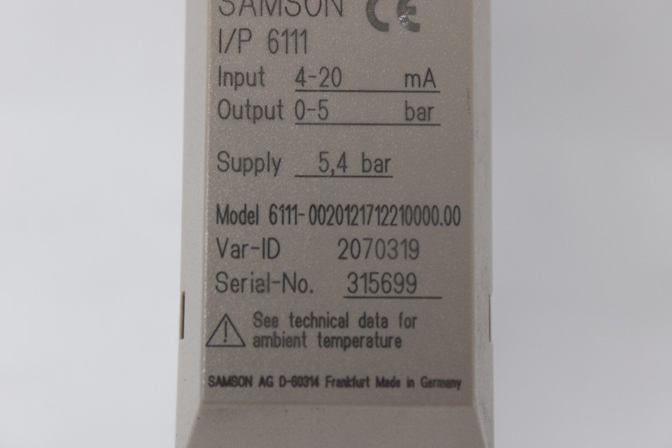 Samson I/P 6111 Converter 6111-0020121712210000.00 | eBay