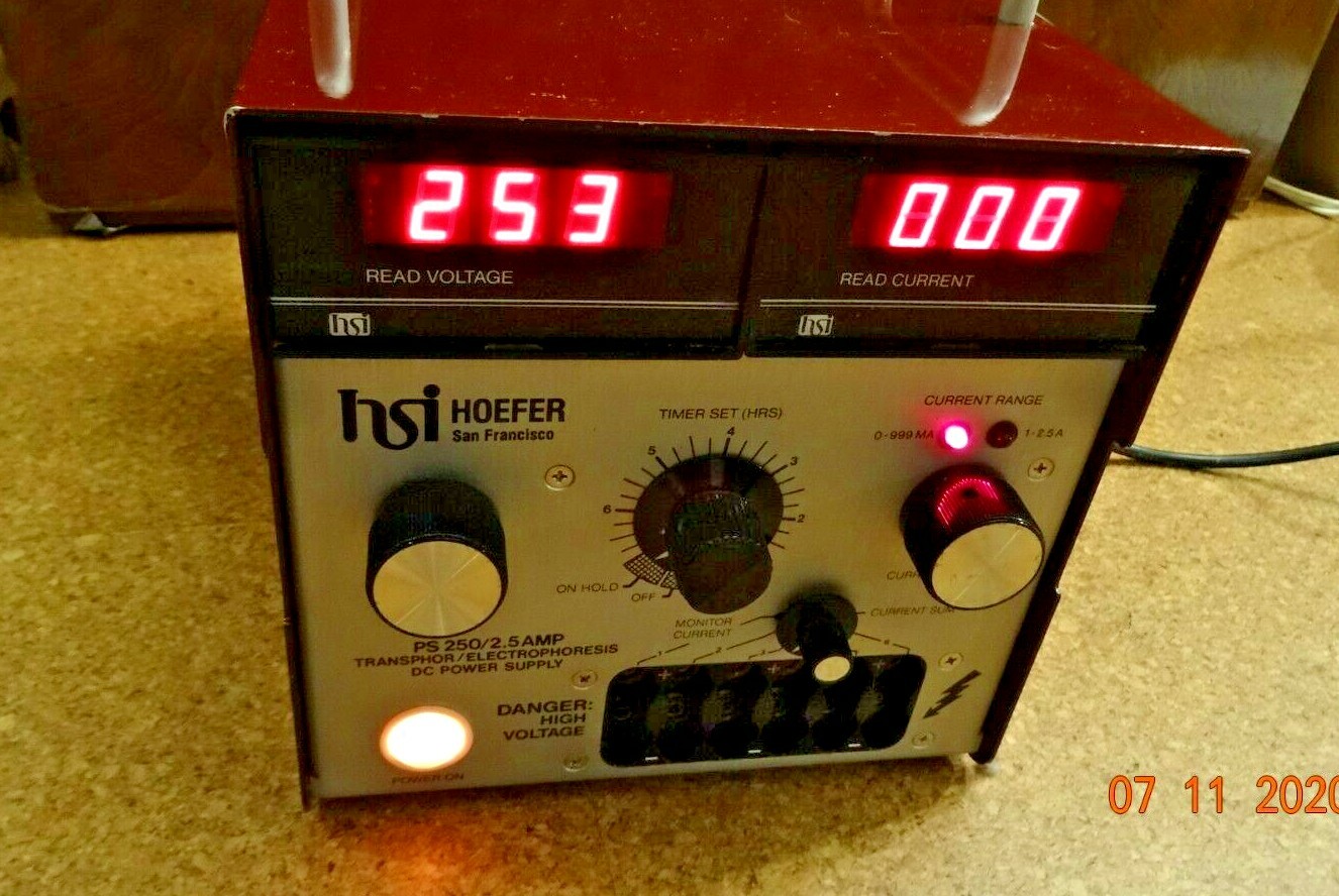 HSI HOEFER PS250 250V /2.5 AMP TRANSPHOR/ELECTROPHORESIS DC POWER SUPPLY. | eBay