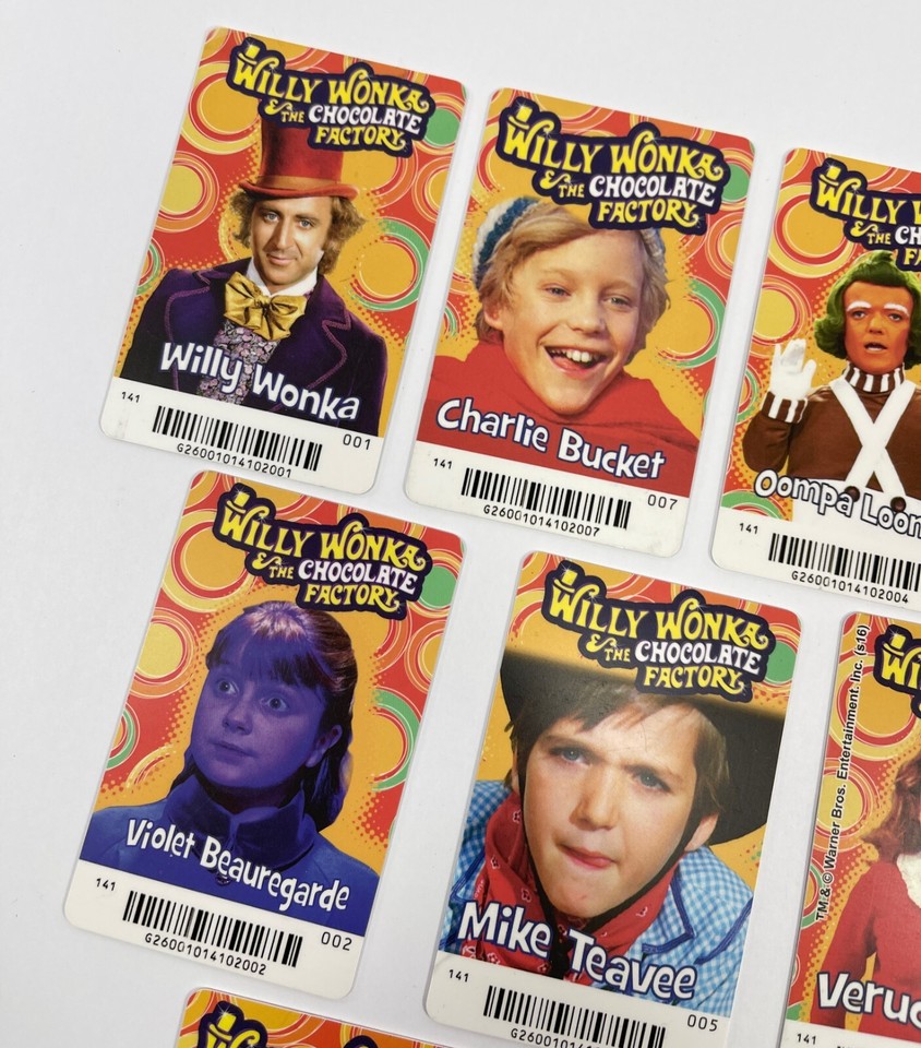 Willy Wonka & the Chocolate Factory Arcade Card Complete Set Less ...
