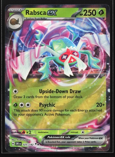 Pokemon Rabsca ex 025/182 Destined Rivals Double Rare Holo NM | eBay