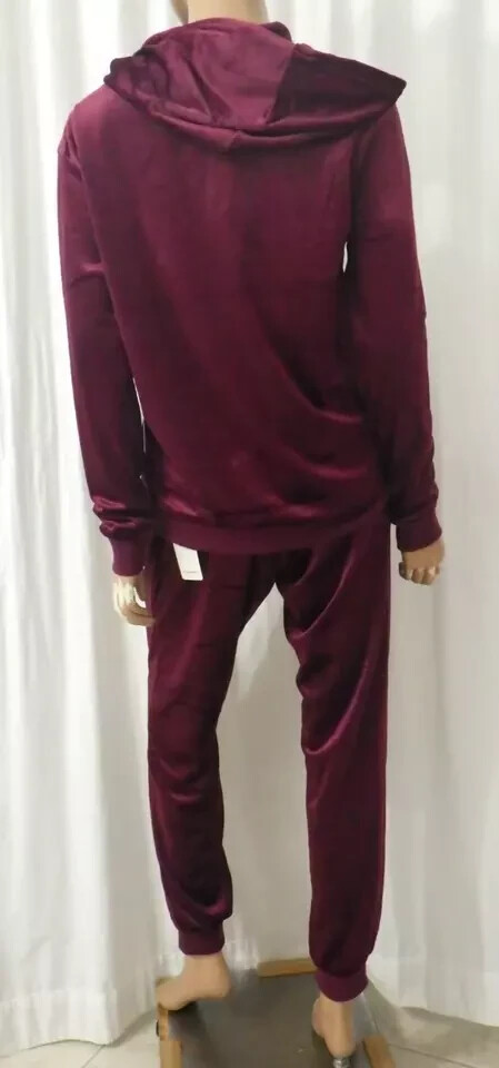 Women's Euro Joy Velour Tracksuit Style# VS2301 Burgundy Size XL New ...