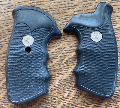 COLT OEM Revolver Pistol Grips Black Rubber | eBay