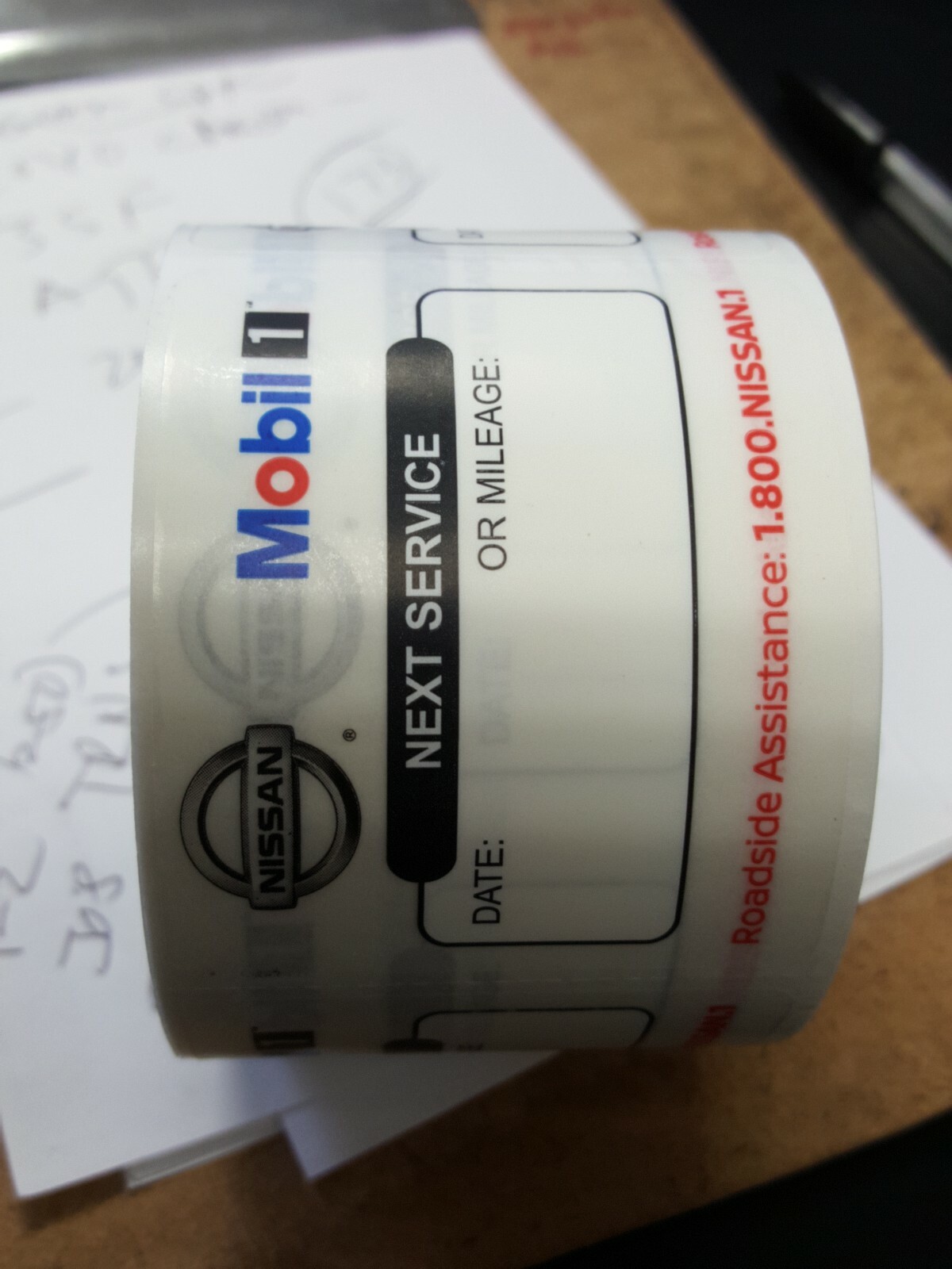 NISSAN MOBIL 1 Oil Change Stickers (100 Stickers) | eBay