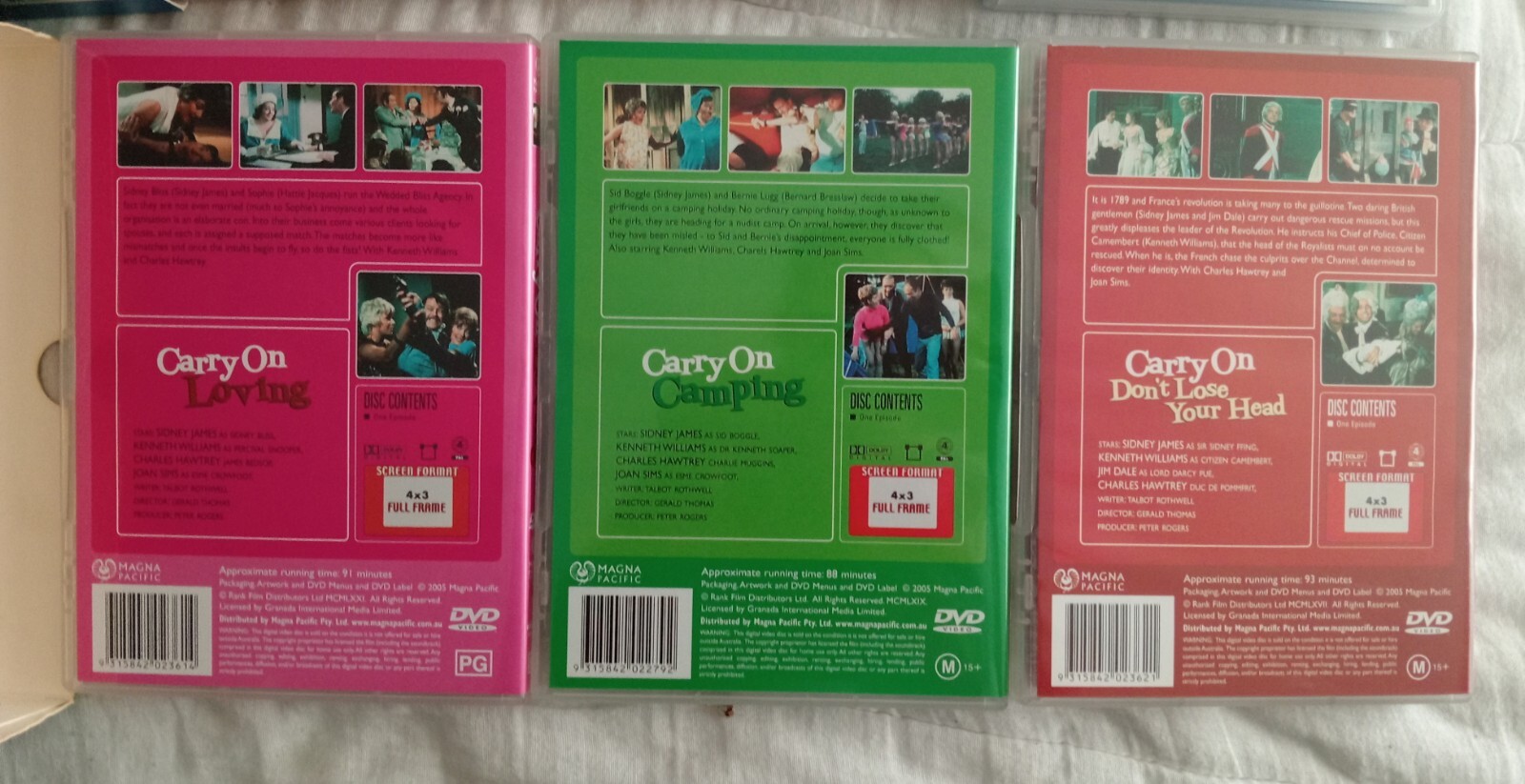 The Carry On Collection 1, 2 and 5 DVD Movies x9 1960s/1970s British ...