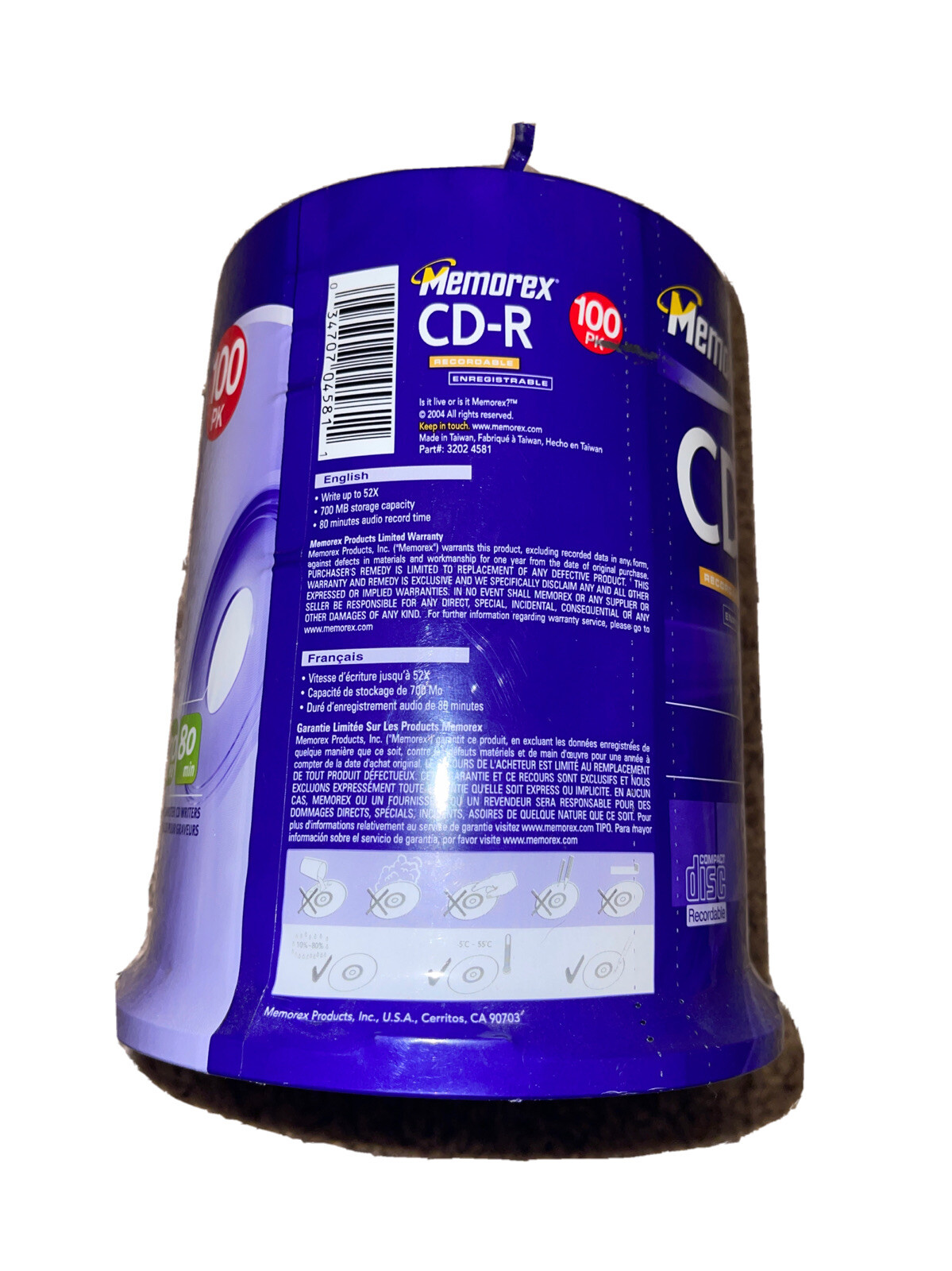 Memorex CD-R 52x 700MB 80-Minute 100 Pack Sealed NEW | eBay