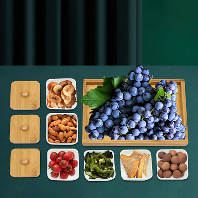Ceramic Snack Serving Tray 6 Piece with Tray Serving Platter with ...