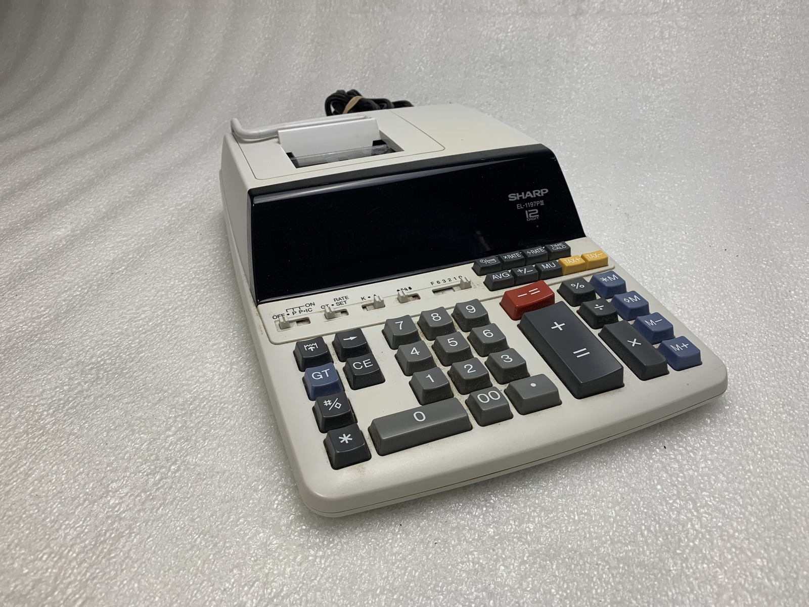 Sharp EL-1197PIII Heavy Duty Electronic 12 Digit Printing Calculator ...