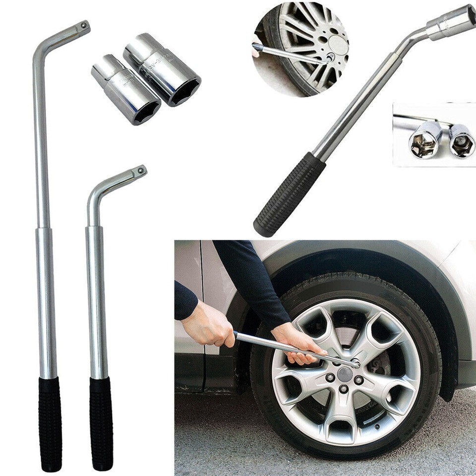 2.5T Scissor Jack + Extendable Wheel Wrench Brace Socket Car Van Tire ...