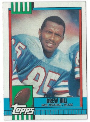 Drew Hill 1990 Topps No Disclaimer Back #217 NRMT+ Houston Oilers | eBay