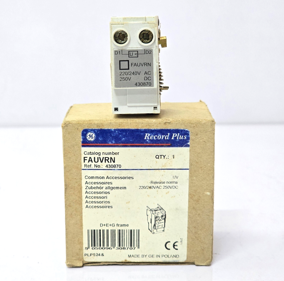 GE RECORD PLUS FAUVRN REF NO.430870 220/240VAC COMMON ACCESSORIES (PACK ...