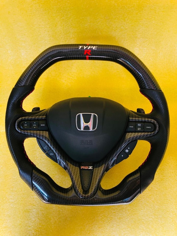Honda Civic FD2 Type R Top Bottom Flat Sports Steering Wheel | Black ...
