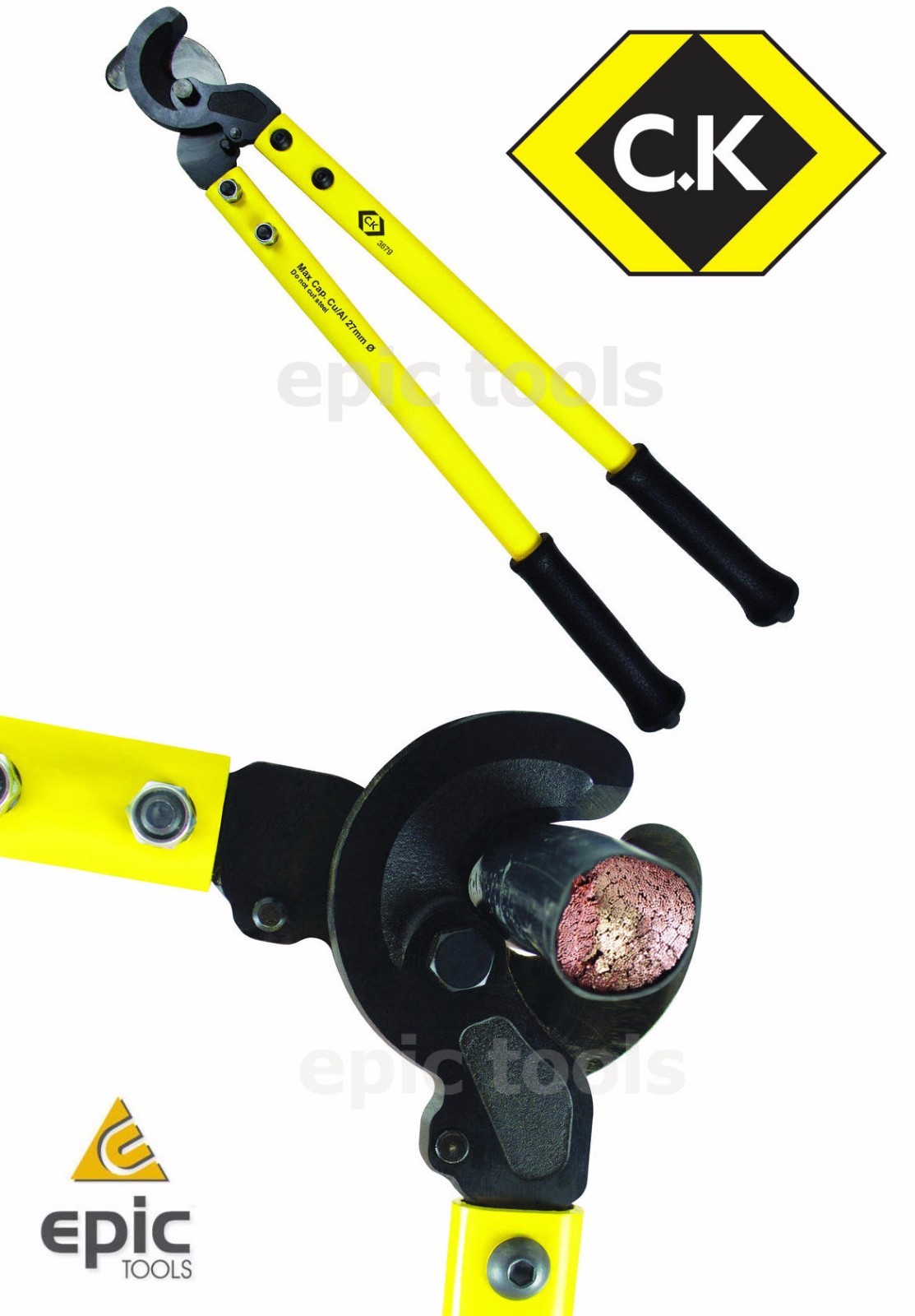 CK Heavy Duty 530mm Cable Copper Alloy Wire Shears Cutter, 27mm Max ...