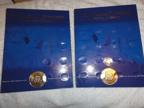 The American presidents Dollar coin collection Lot of 2 NEW albums ...