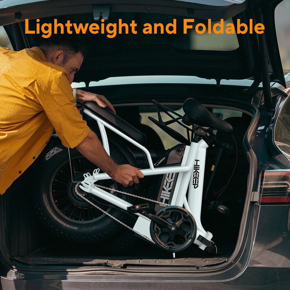 Hikeep 16" ebike 500W City Bike 48V 13Ah Folding bicycle Fat Tire for ...
