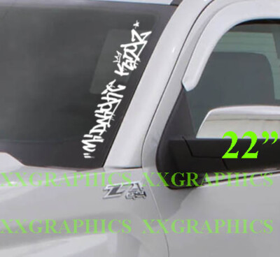 MIDNIGHT KINGZ Vinyl 22" Decal Sticker Windshield JDM Euro Lowered ...