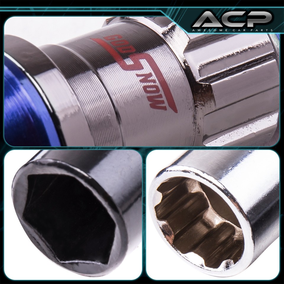 JDM VIP 20 Pieces Lug Nuts M12 X 1.25mm Thread Pitch + Locking Key ...