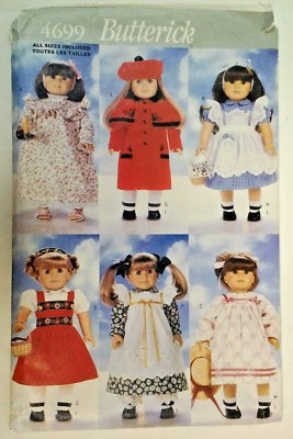 18 inch Doll Clothing Butterick 4699 Sewing Pattern cut & counted | eBay