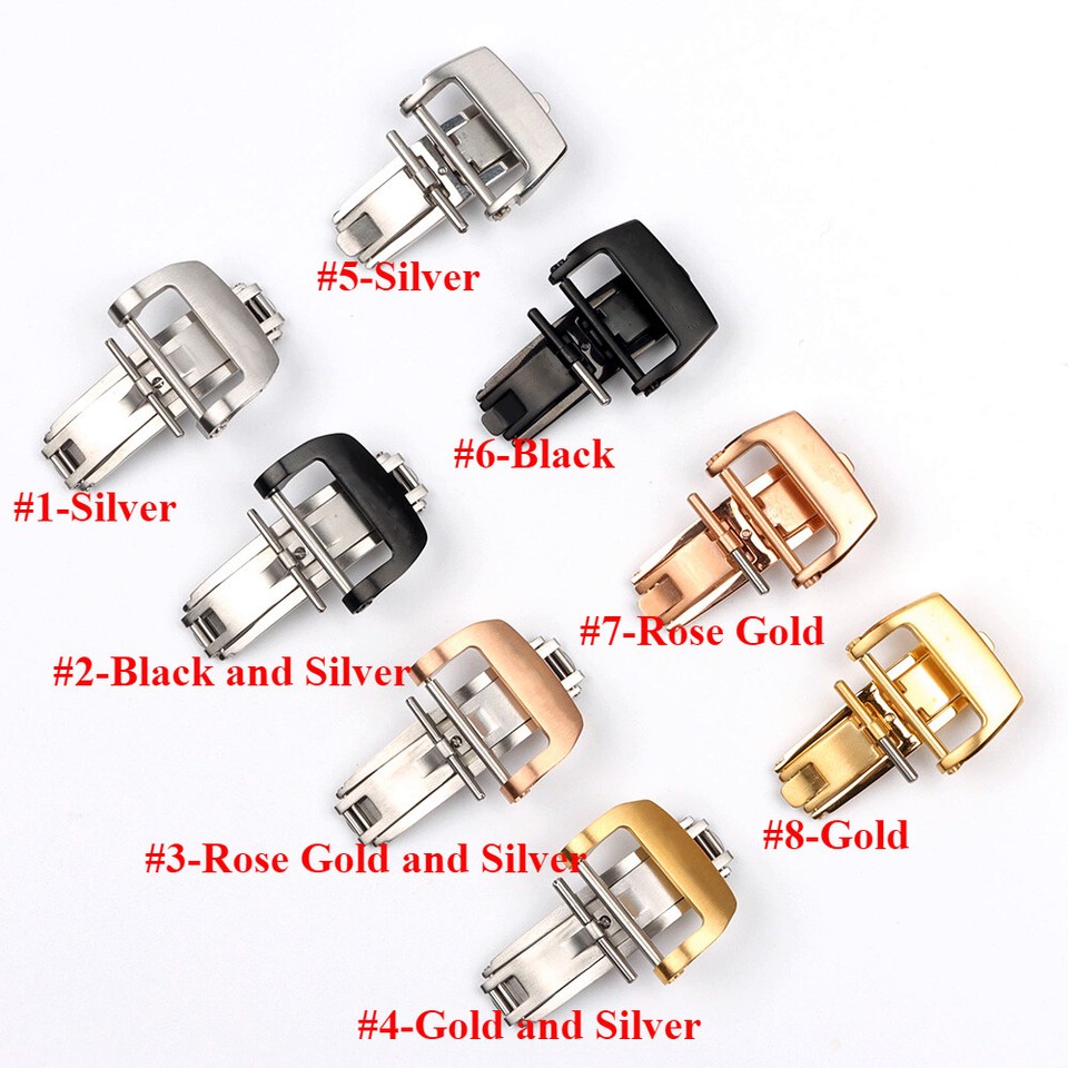 18mm Clasp Deployment Folding Buckle For Richard Mille Rubber Leather ...
