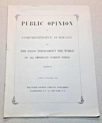 Public Opinion Weekly Journal Magazine Comprehensive Summary April ...