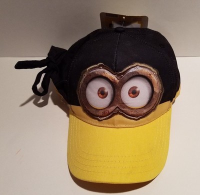 Girls Universal Minions Blue Yellow Adjustable Ball Cap Hat with Bow ...