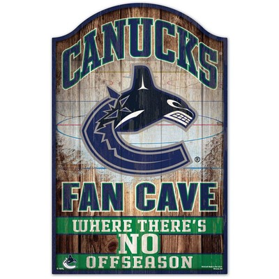 Vancouver Canucks Sign 11x17 Wood Fan Cave Design - Special Order | eBay
